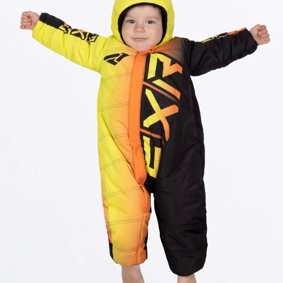 Jackets & Coats | Yellow And Black Fxr Baby Snowsuit | Poshmark